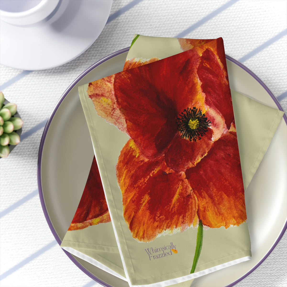 Poppy Napkins - Set of Four – Whimsically Frazzled