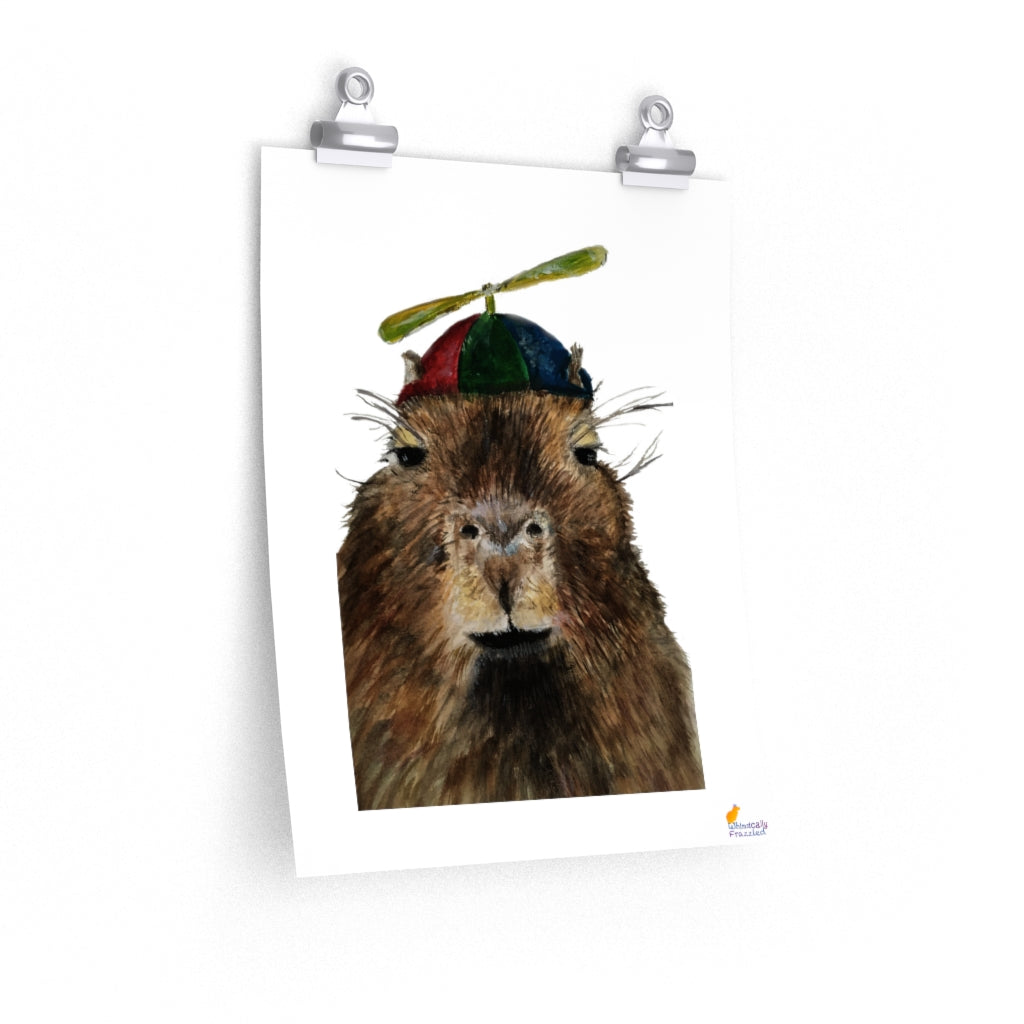 Fed Up Capybara Premium Matte vertical posters – Whimsically Frazzled